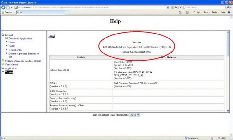 Opel Global TIS 2012 SPS Programming Diagnostic - Diagnostic Software