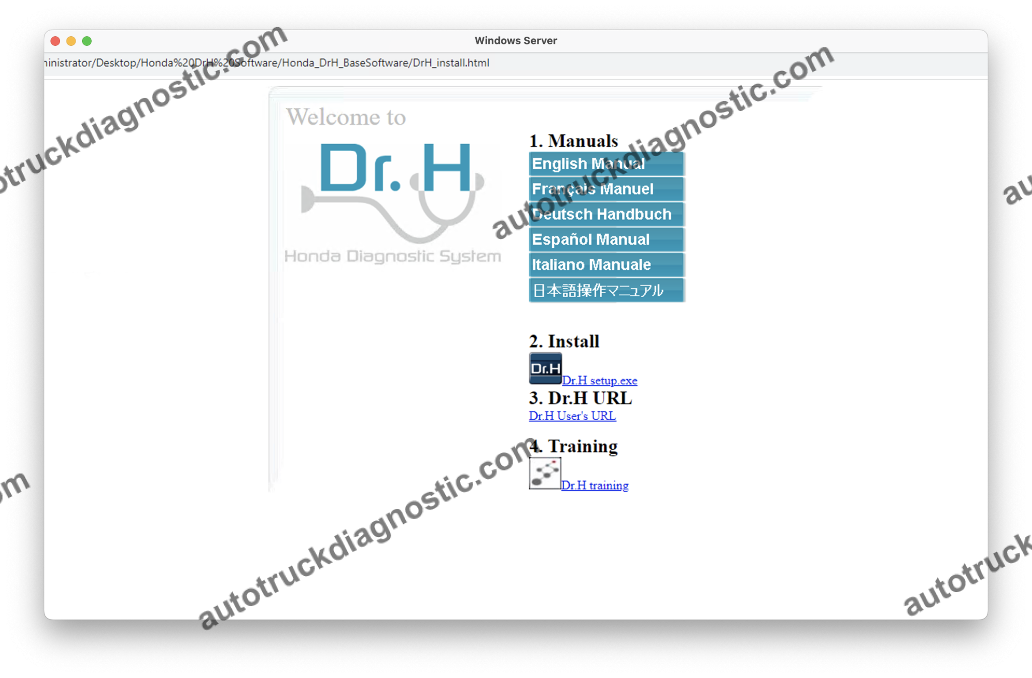 Honda Marine Dr.H - Diagnostic Software