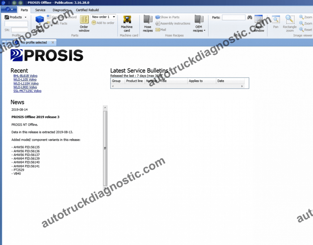 Volvo Prosis 08/2019 - Diagnostic Software